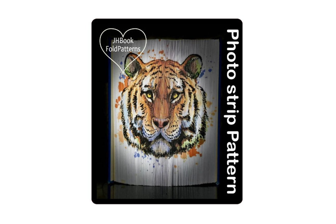 Tiger Head Photo Strip Book Art Pattern 1392PS - Etsy