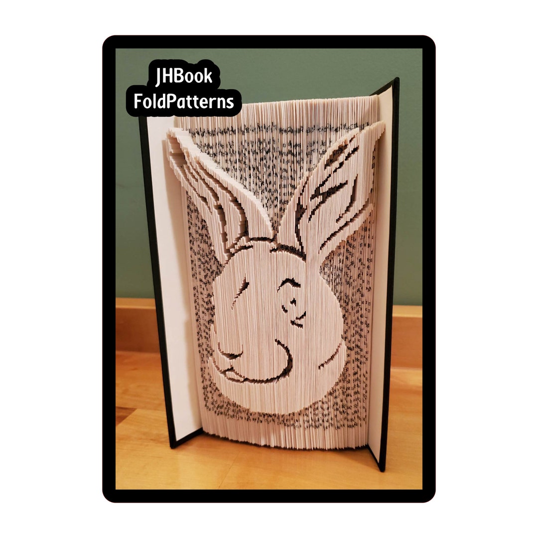 3340 Rabbit Head Cut and Fold Book Art Pattern - Etsy
