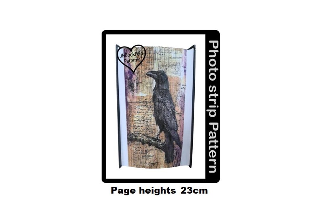 Raven Photo Strip Book Art Pattern (3735PS) - Etsy