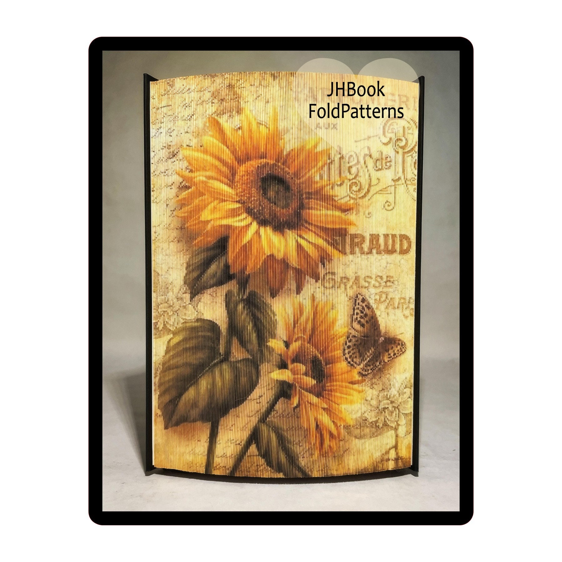 Sunflower Photo Strip Book Art Pattern 1338PS - Etsy