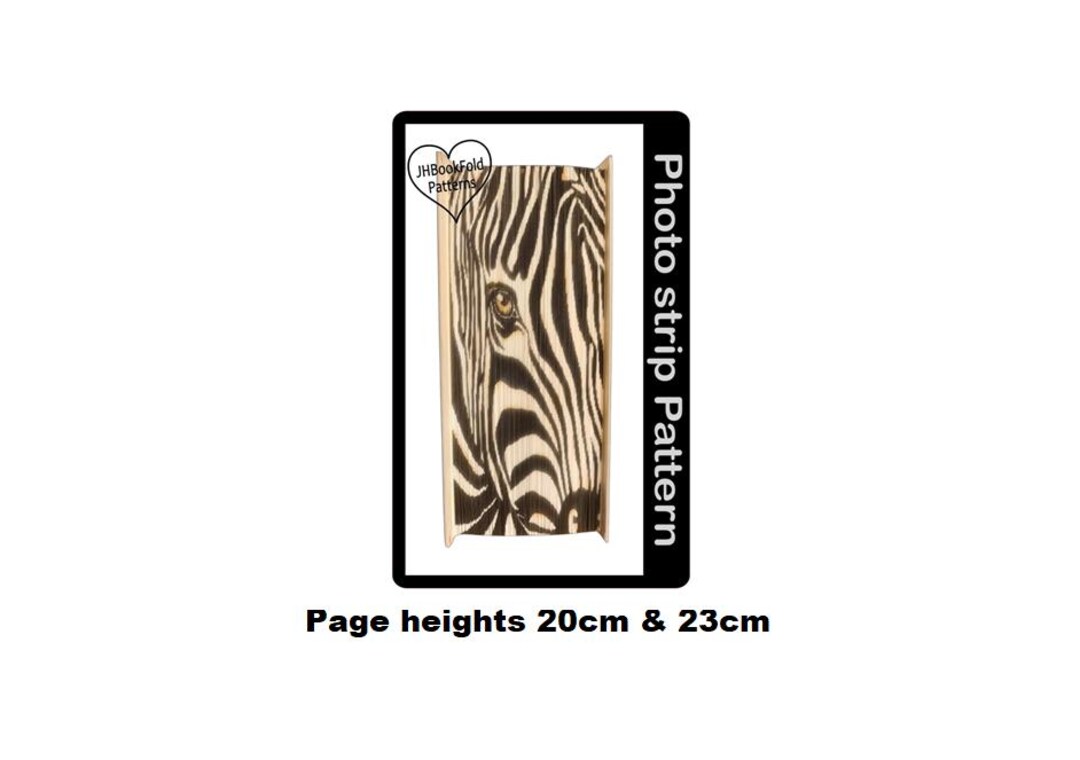 Zebra Photo Strip Book Art Pattern (3180PS) - Etsy
