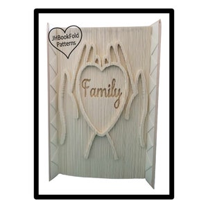 Family Heart in Hands Graph Cut and Fold Book Art Pattern (5977) - Etsy