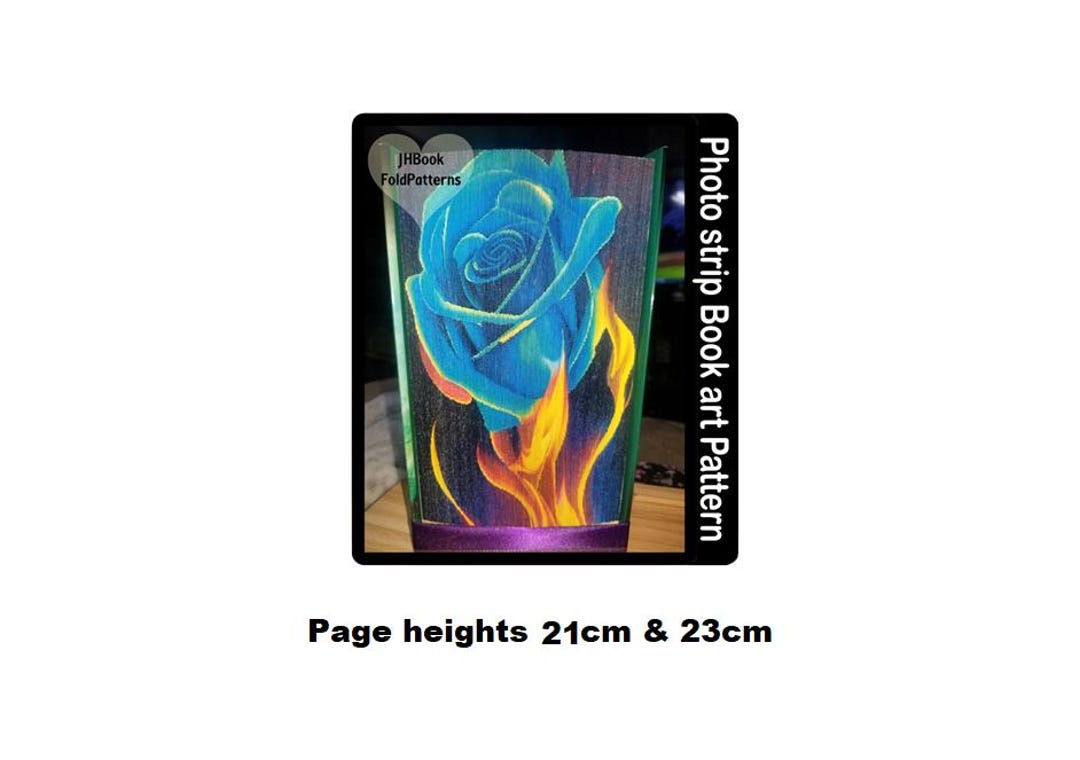 Blue Fire Rose Photo Strip Pattern (1001PS) - Etsy