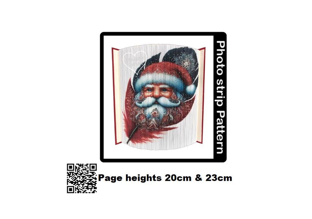 Santa Feather Photo Strip Book Art Pattern (3329PS) - Etsy
