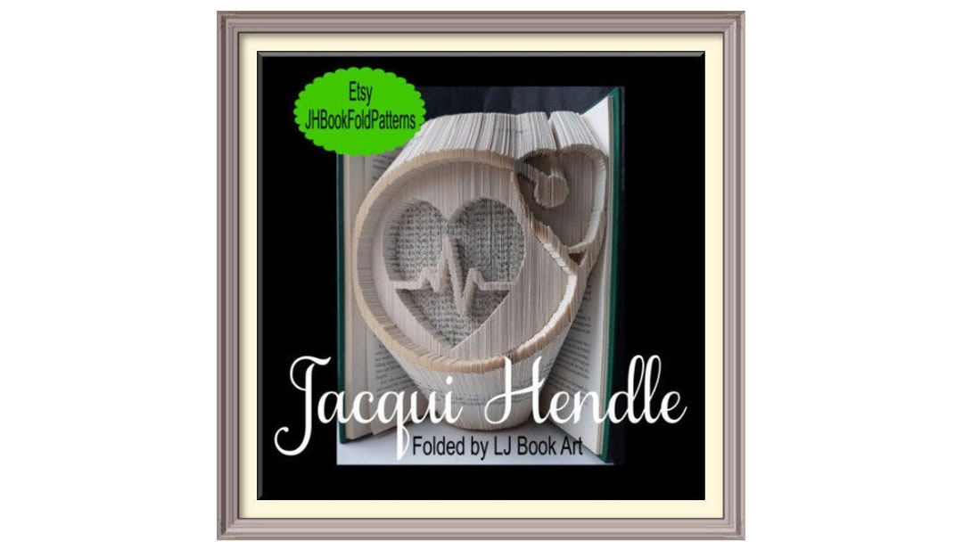 Heartbeat Cut And Fold Book Art Pattern 3633 Etsy