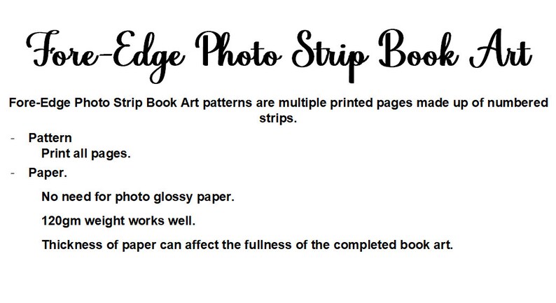 Always Remember Fore-edge Photo Strip Book Art Pattern | Etsy