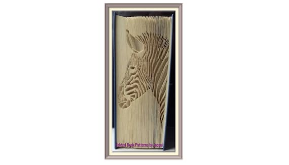Zebra Math Foldable Zebra Head, Face Cut & Fold Book Folding Pattern