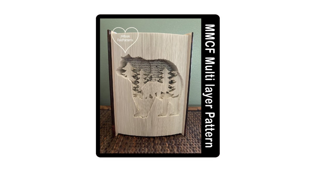 Bear Multi Layer Cut and Fold Book Art Pattern (6102) - Etsy