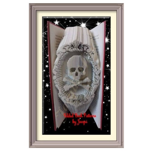 Skull Book Fold PATTERN Cut and Fold Pattern Book Folding - Etsy
