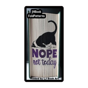 Nope Not Today Cut and Fold Book Folding Pattern (5816) - Etsy