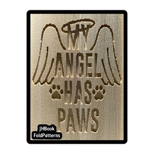 My Angel Has Paws Cut and Fold Book Art Pattern 5932 - Etsy