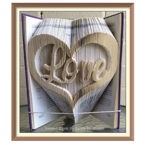 Book Folding Pattern for love With an Inverted - Etsy