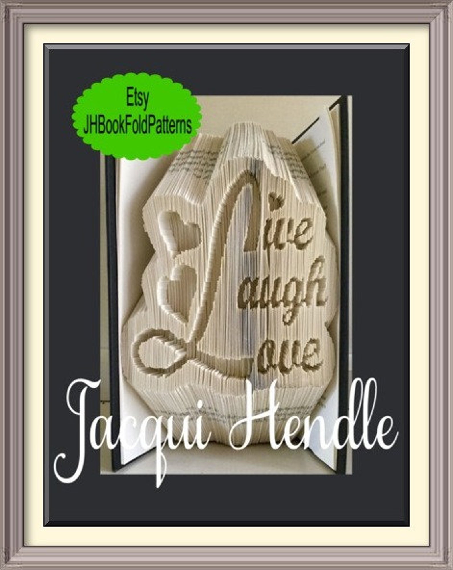 Live Love Laugh Book Folding Pattern (3302) - Etsy