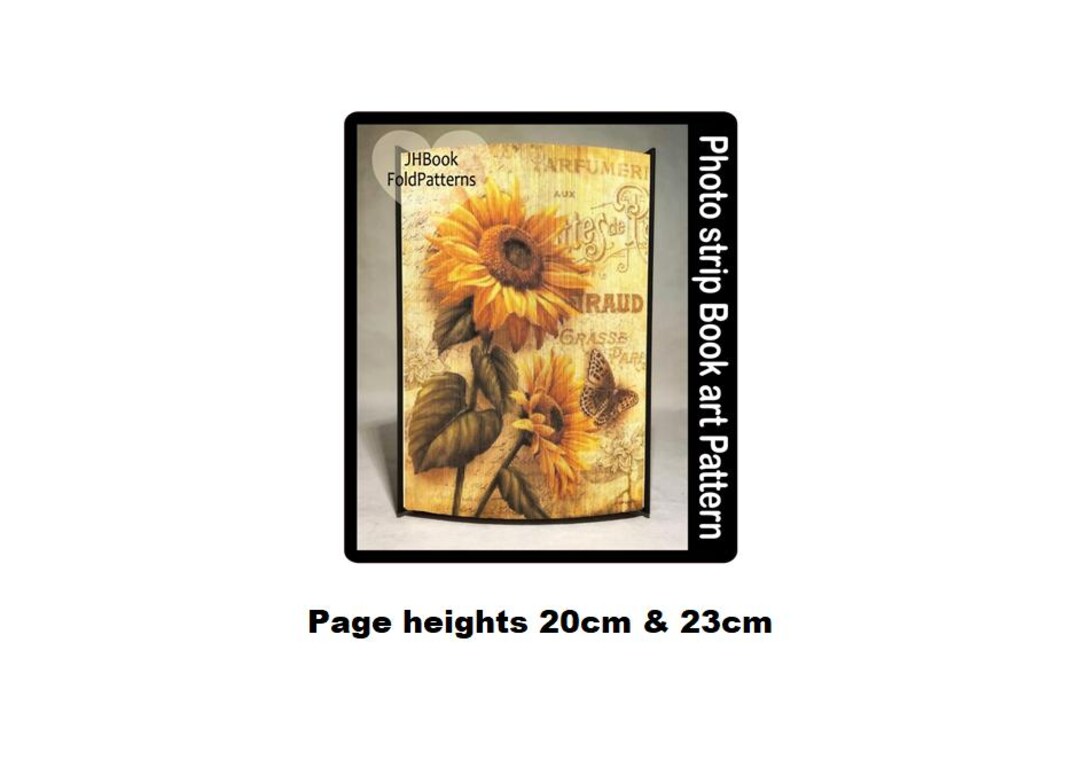 Sunflower Photo Strip Book Art Pattern (1338PS) - Etsy