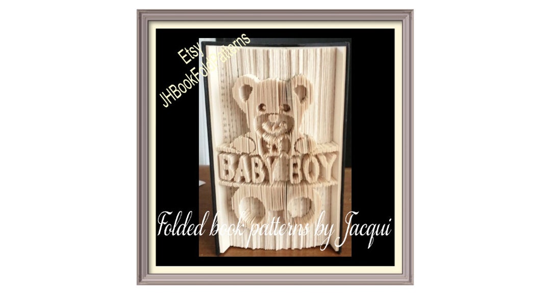 Baby Boy Bear Book Fold Pattern (5470) - Etsy