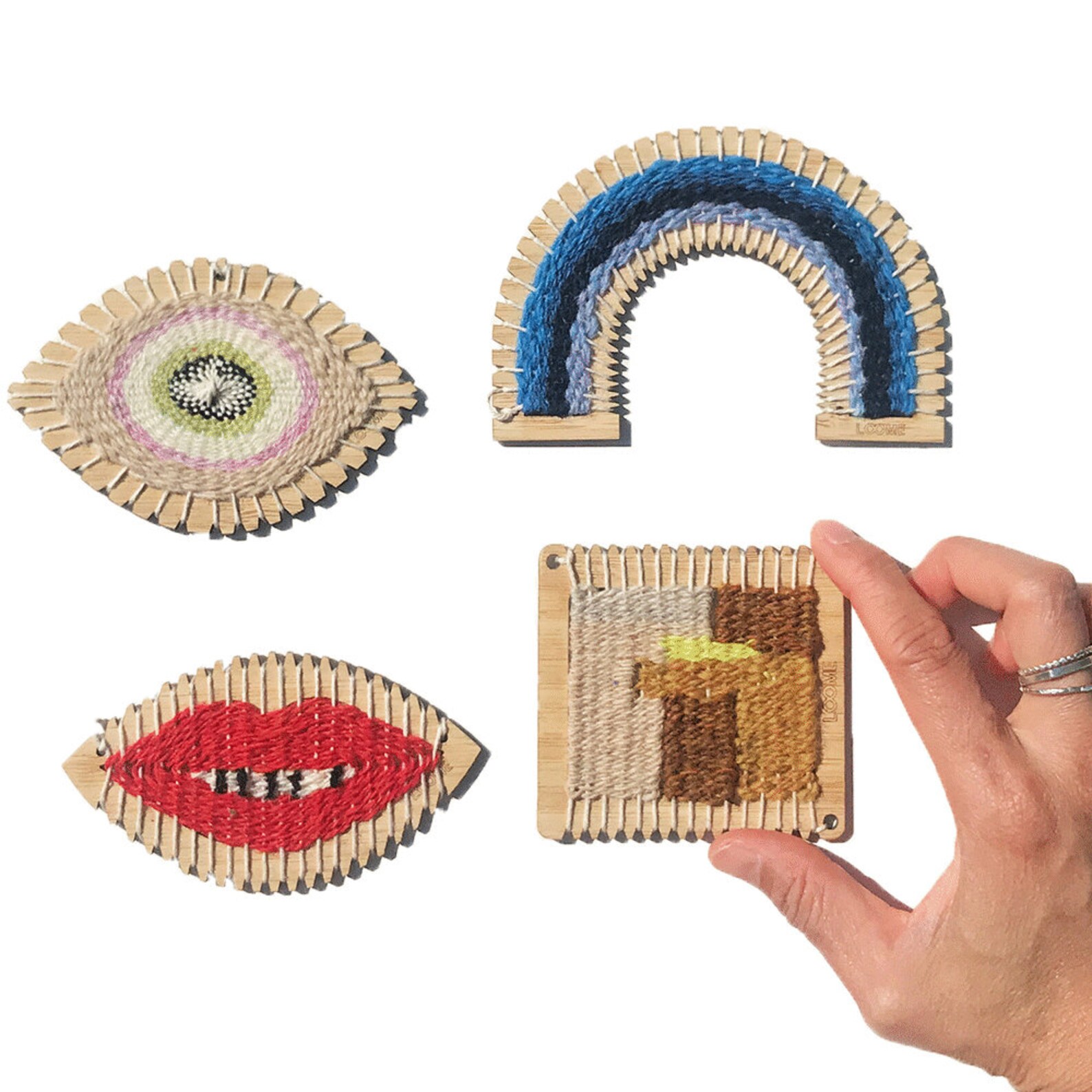 WEAVING LOOM MINI: Eye Rainbow Square - Etsy