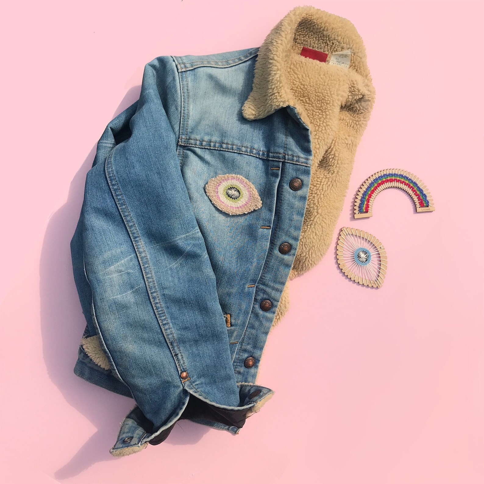 WEAVING LOOM MINI: Eye Rainbow Square - Etsy