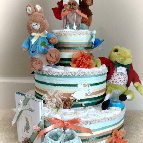 Peter Rabbit Diaper Cake Peter Rabbit Baby Shower Diaper - Etsy