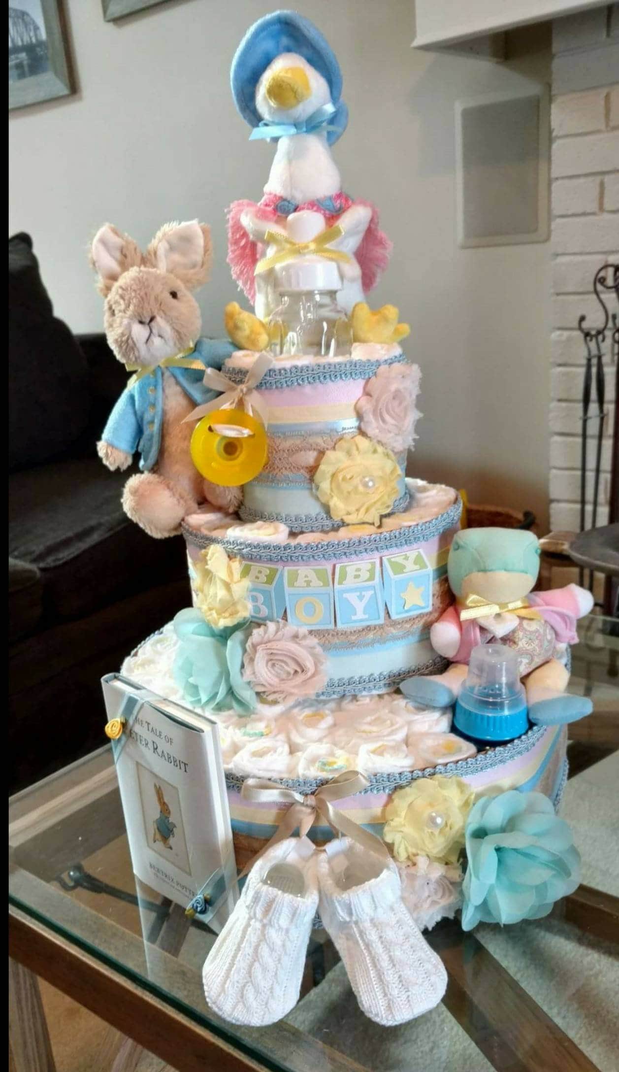 Peter Rabbit Diaper Cake Peter Rabbit Baby Shower Diaper - Etsy
