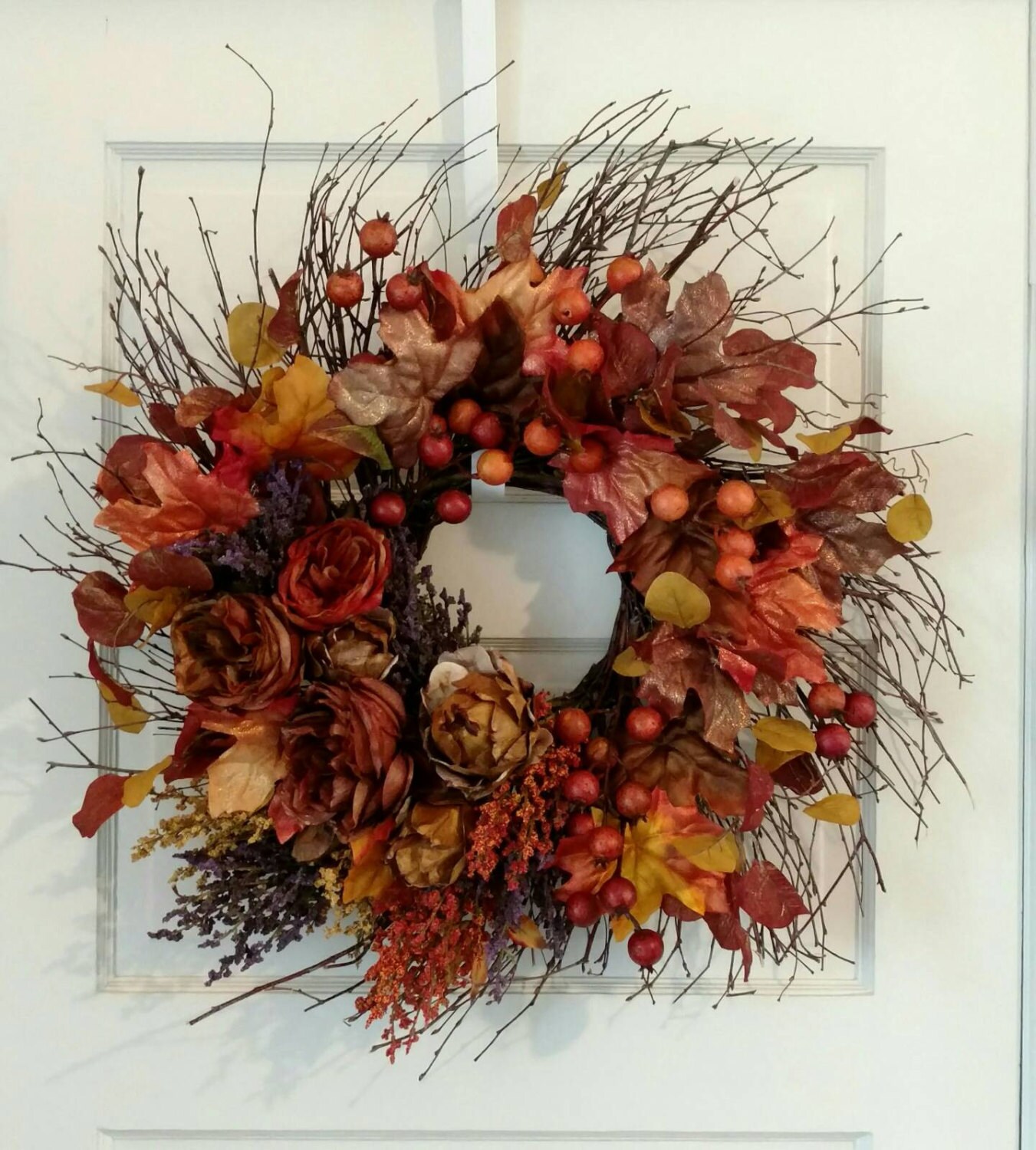 Fall Wreath Fall Twig Wreath Twig Fall Wreath Harvest - Etsy