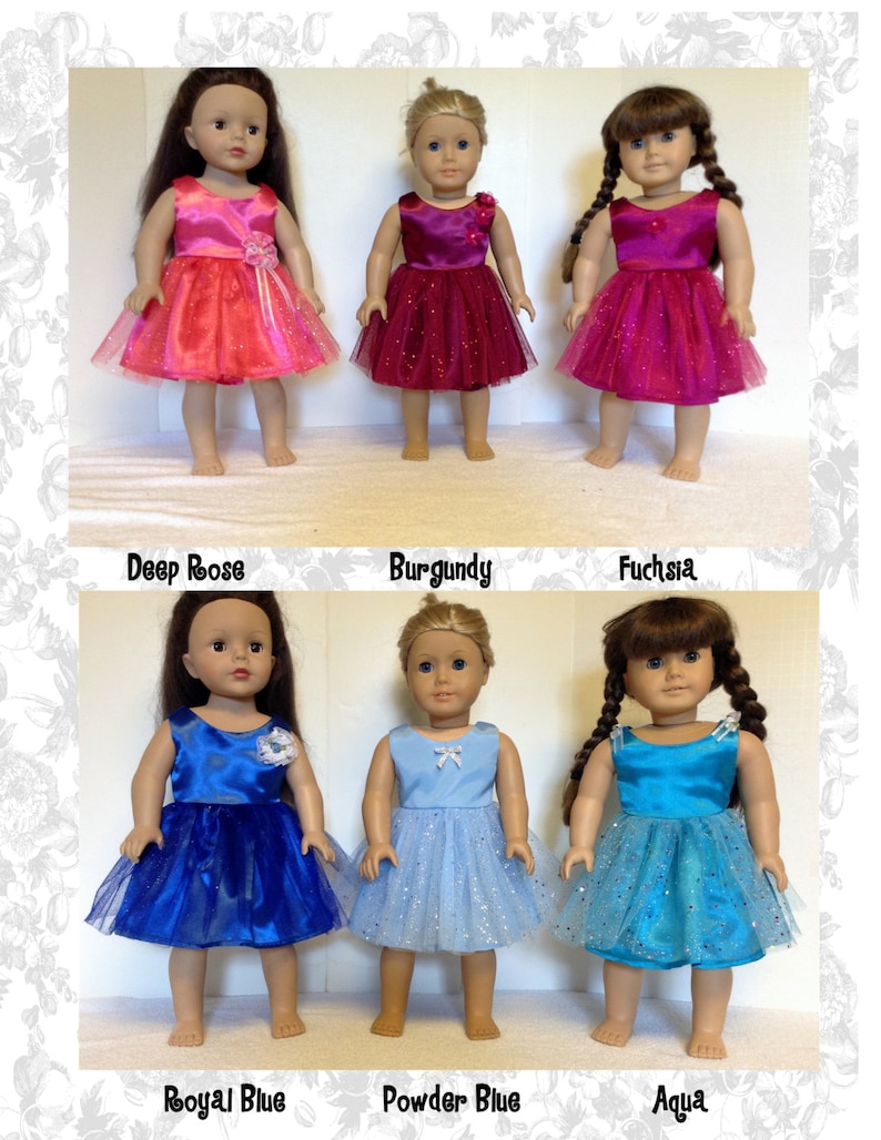 18 Inch Doll Clothes, Pretty, Pink, Satin,party Dress, Special Occasion ...