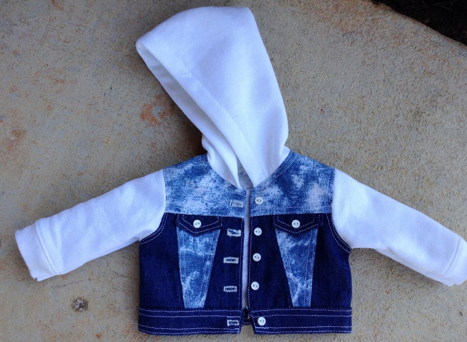 18 Inch Doll Jean Jacket Hoodie and Pleated Skirt Set blue - Etsy