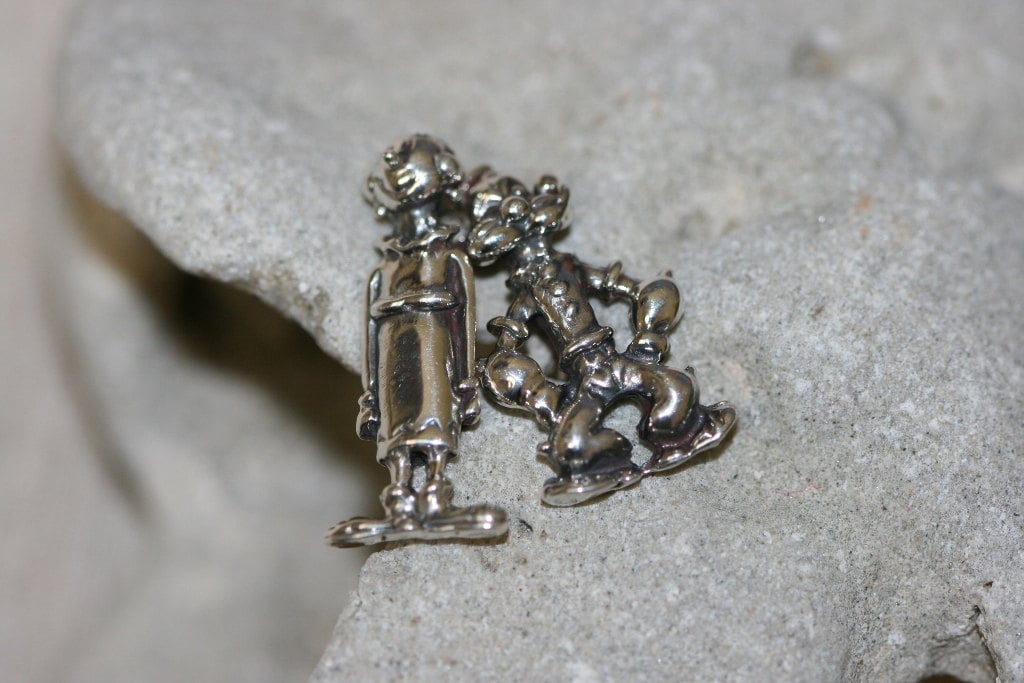 Popeye Lapel Pin, Silver Popeye, Silver Tie Tacks, Silver Lapel Pin ...
