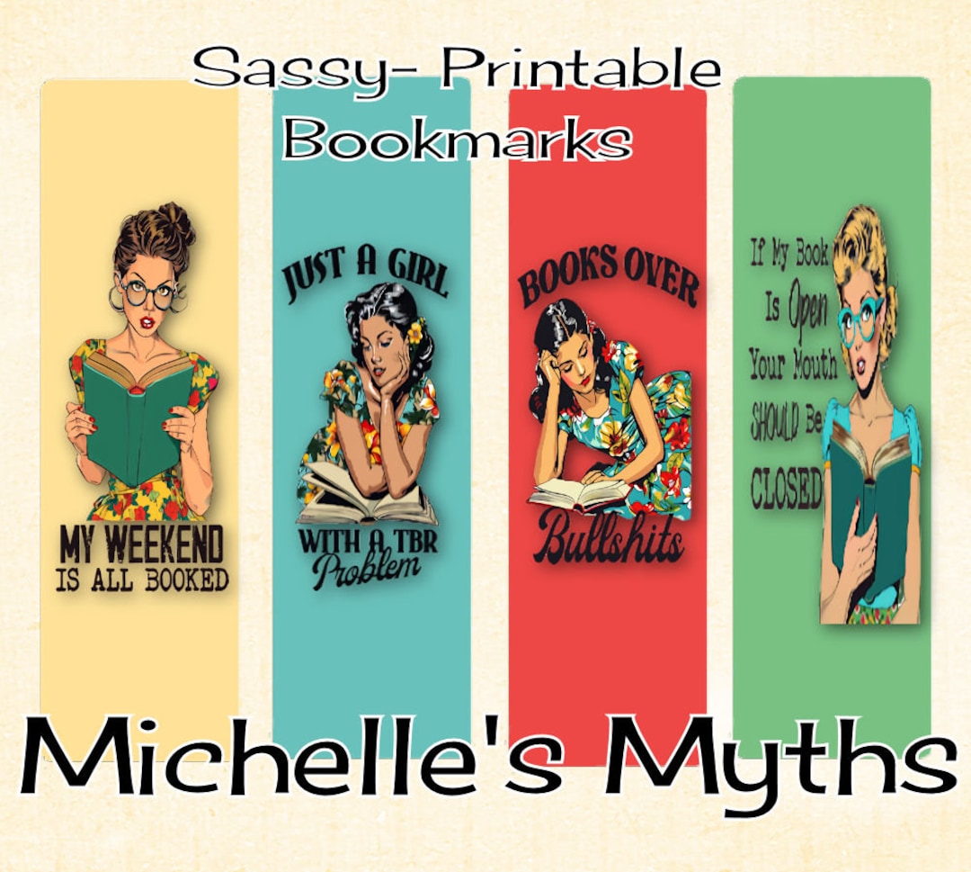 Sassy Printable Bookmarks Set 1 - Etsy