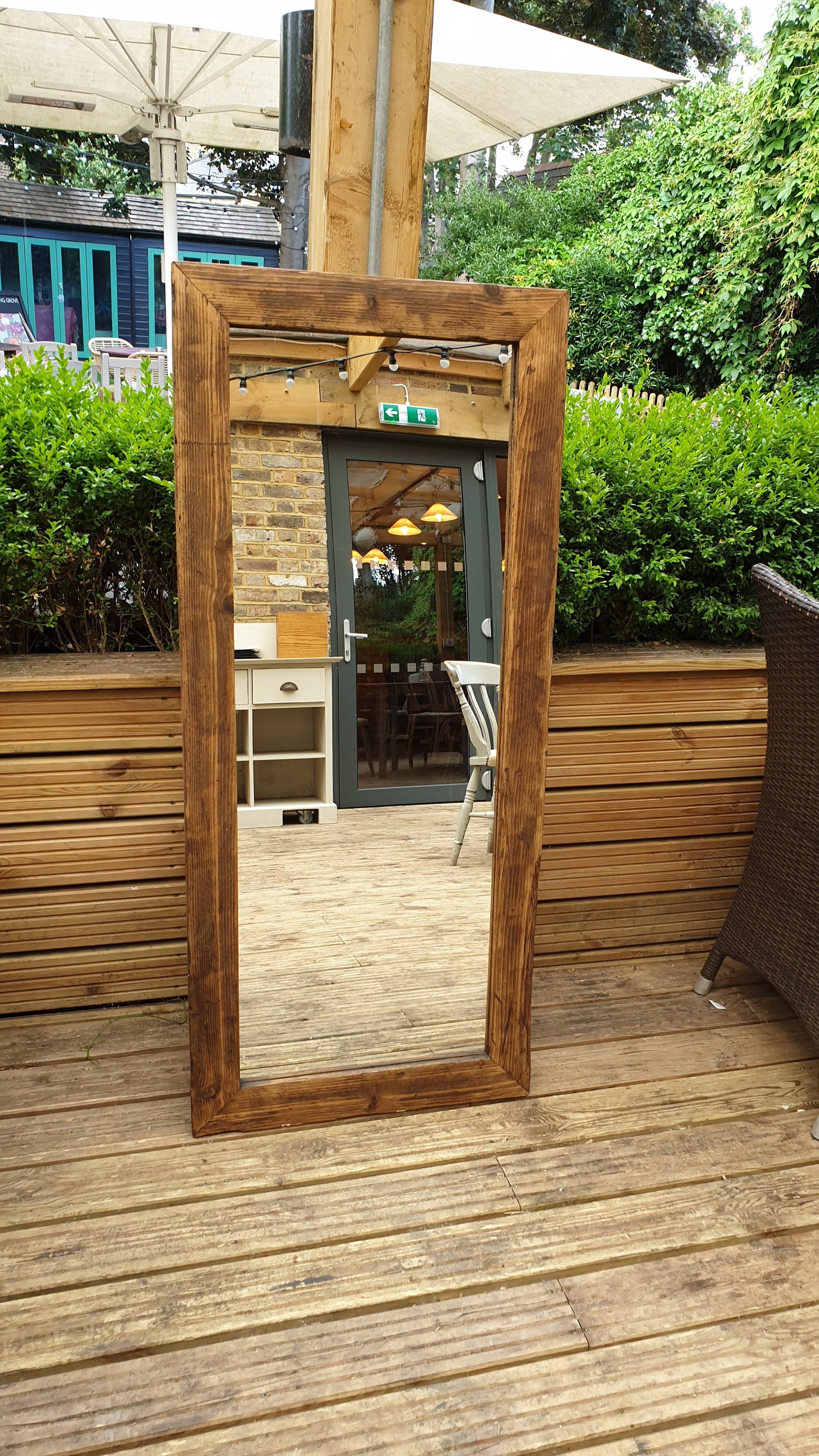 Reclaimed Wood Dress Mirror - Etsy UK