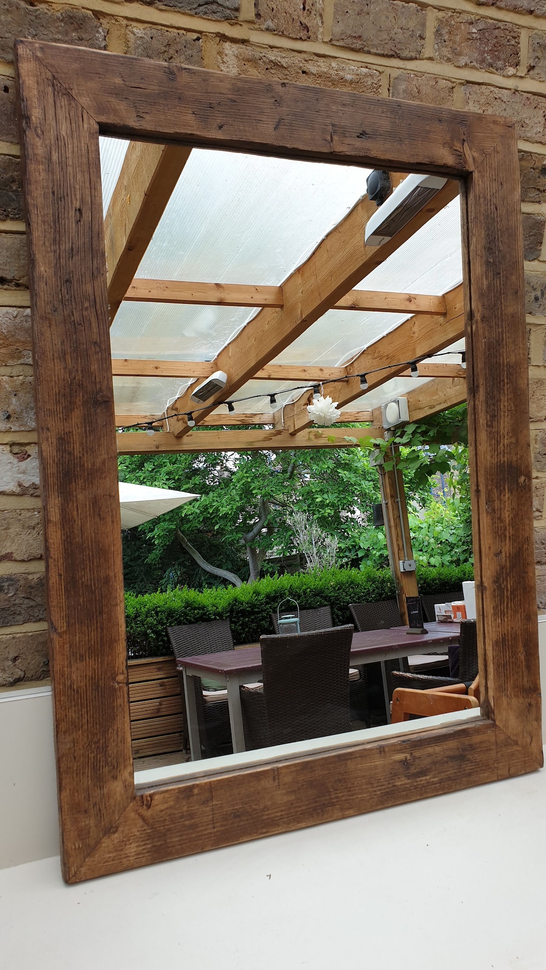 Reclaimed Wood Mirror - Etsy UK