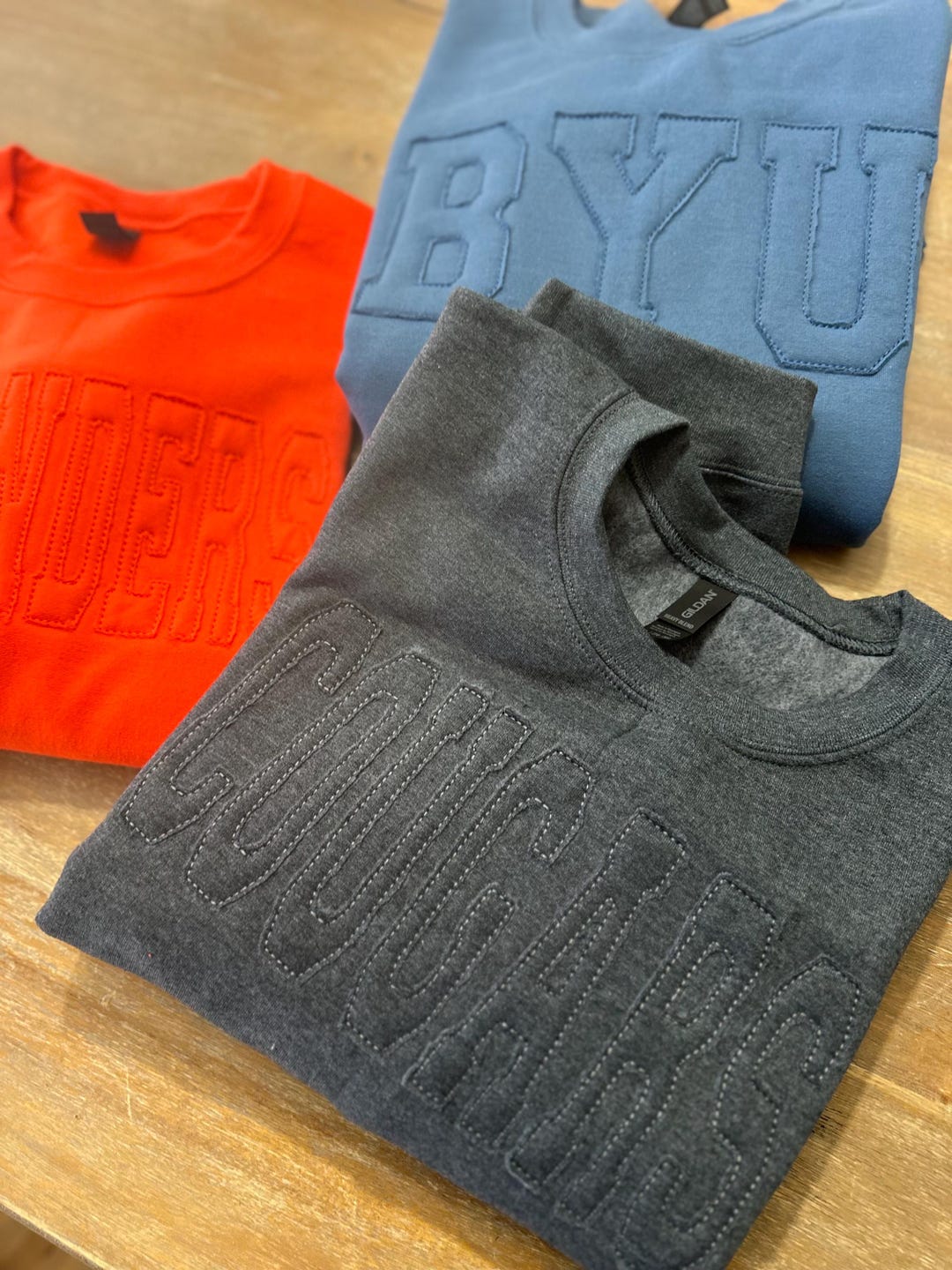 Custom Distressed Tone on Tone Applique Sweaters | NURSE | DOCTOR ...