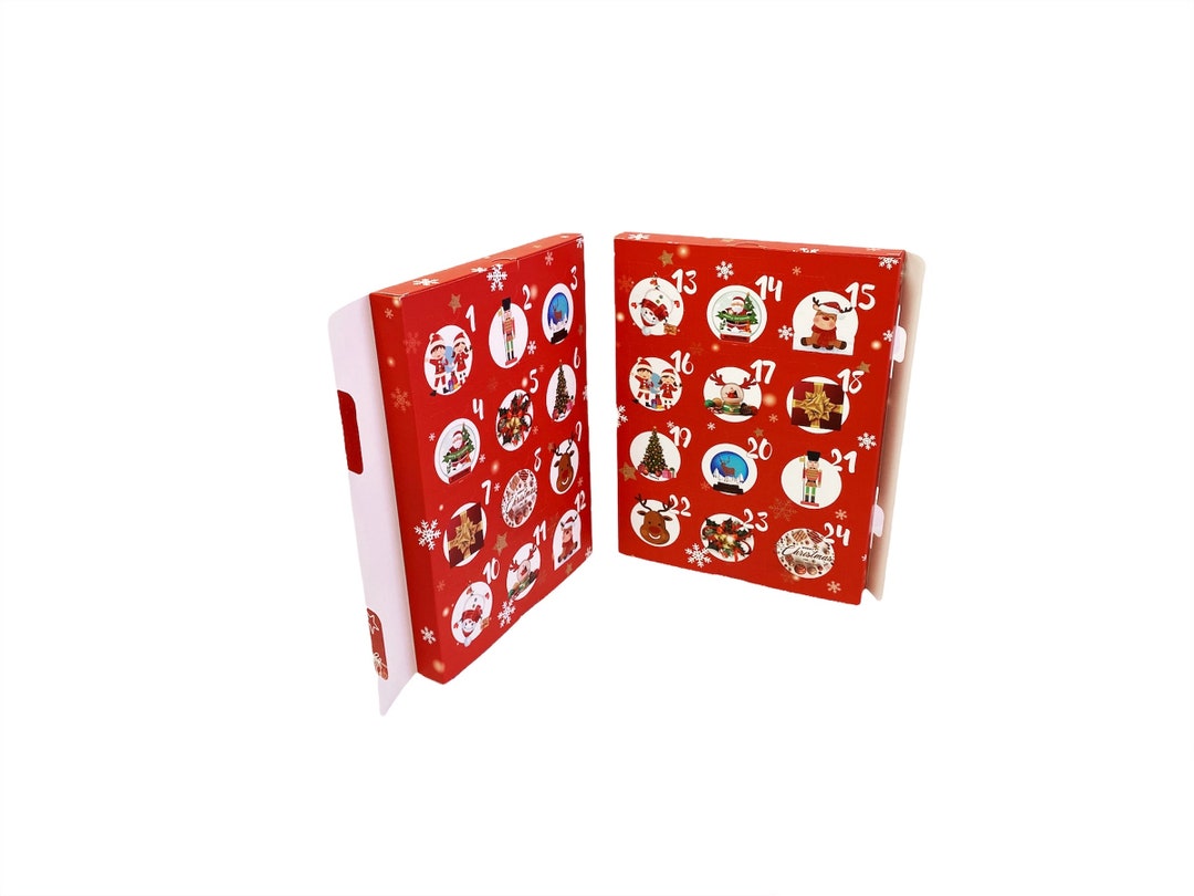 Pack of 12 Boxes- 24 Days Advent Calendar- RED - Etsy