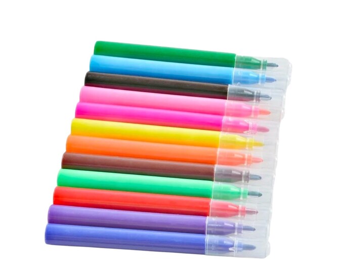 12 Mini Edible Ink Markers for Cookie Decorating, Assorted Colors - Etsy