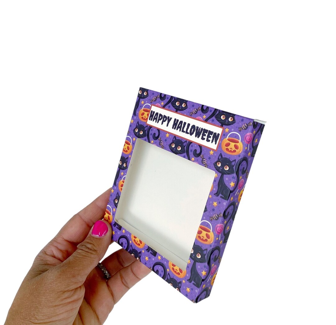 Halloween Cookie Box (purple)- (pack of 25)- Halloween Box, Halloween ...