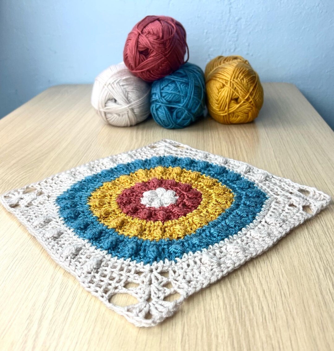 Ferris Wheel Flower Crochet Pattern+square+crochet Square+crochet ...