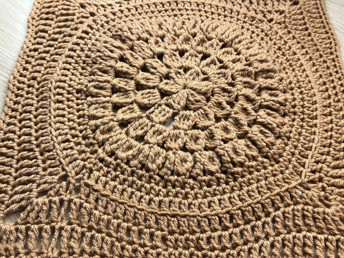 Crochet Autumnus Square+crochet Pattern+crochet Blanket Square+crochet ...