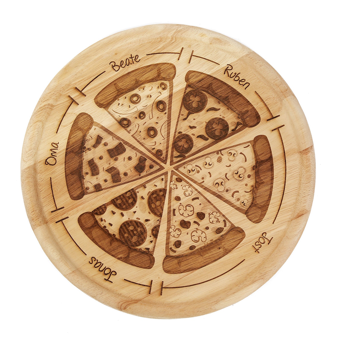 Pizzateller aus Holz mit lustiger, individueller Gravur - Etsy.de