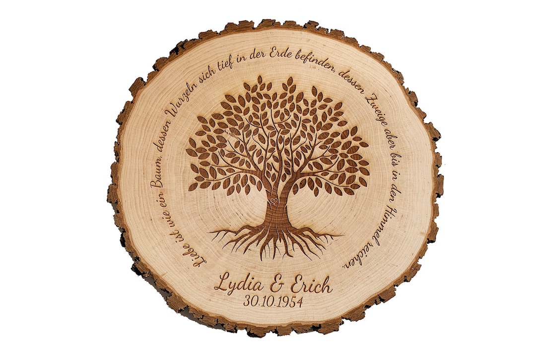 Tree Disc With Tree of Life Motif and Personal Engraving - Etsy