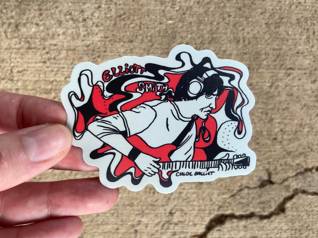 Elliott Smith Sticker | Waterproof Vinyl Sticker | Water Bottle ...