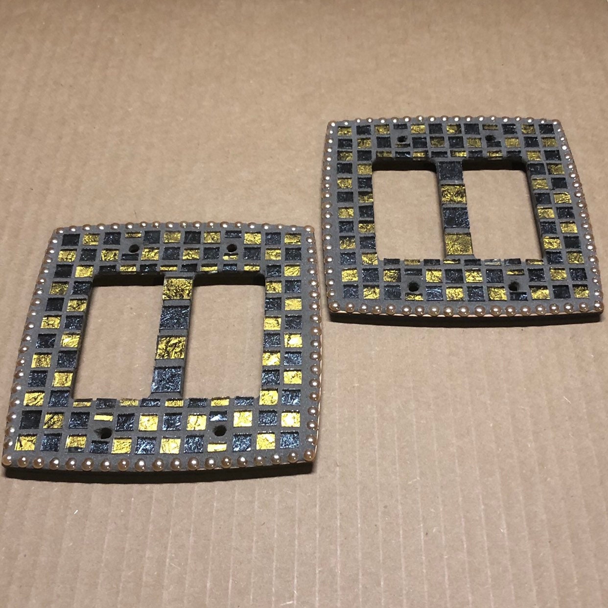 Mosaic Double Toggle Light Switch Cover | Etsy