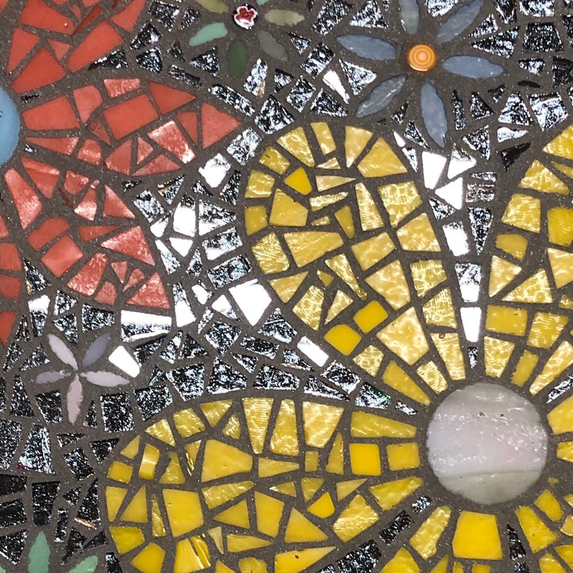 Mosaic flower picture | Etsy