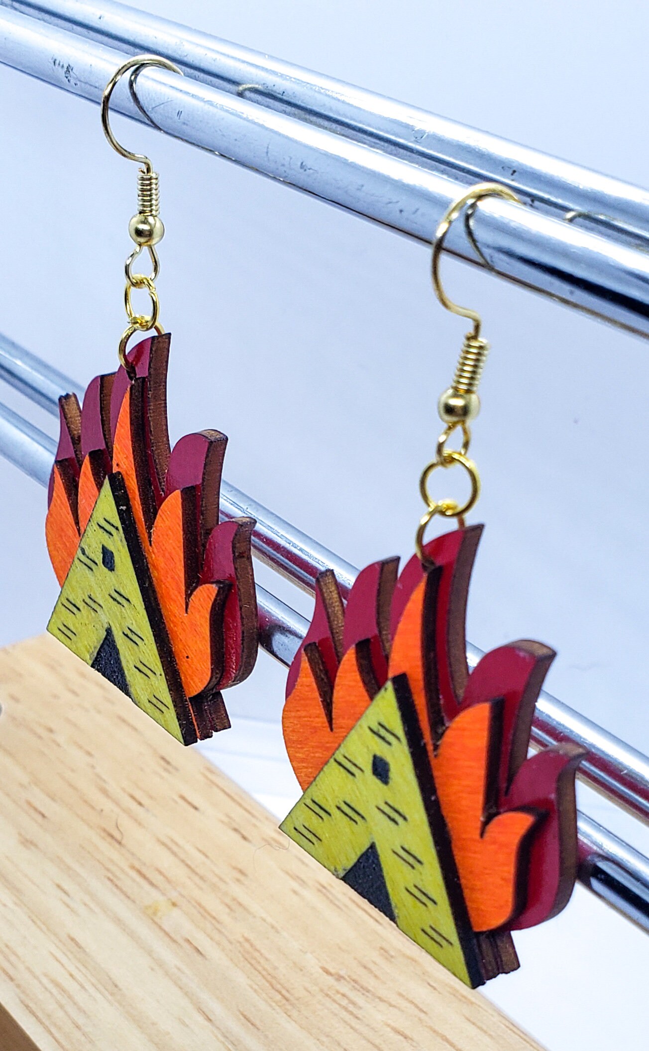 Midsommar Ceremonial Burning Building Earrings Gift for | Etsy