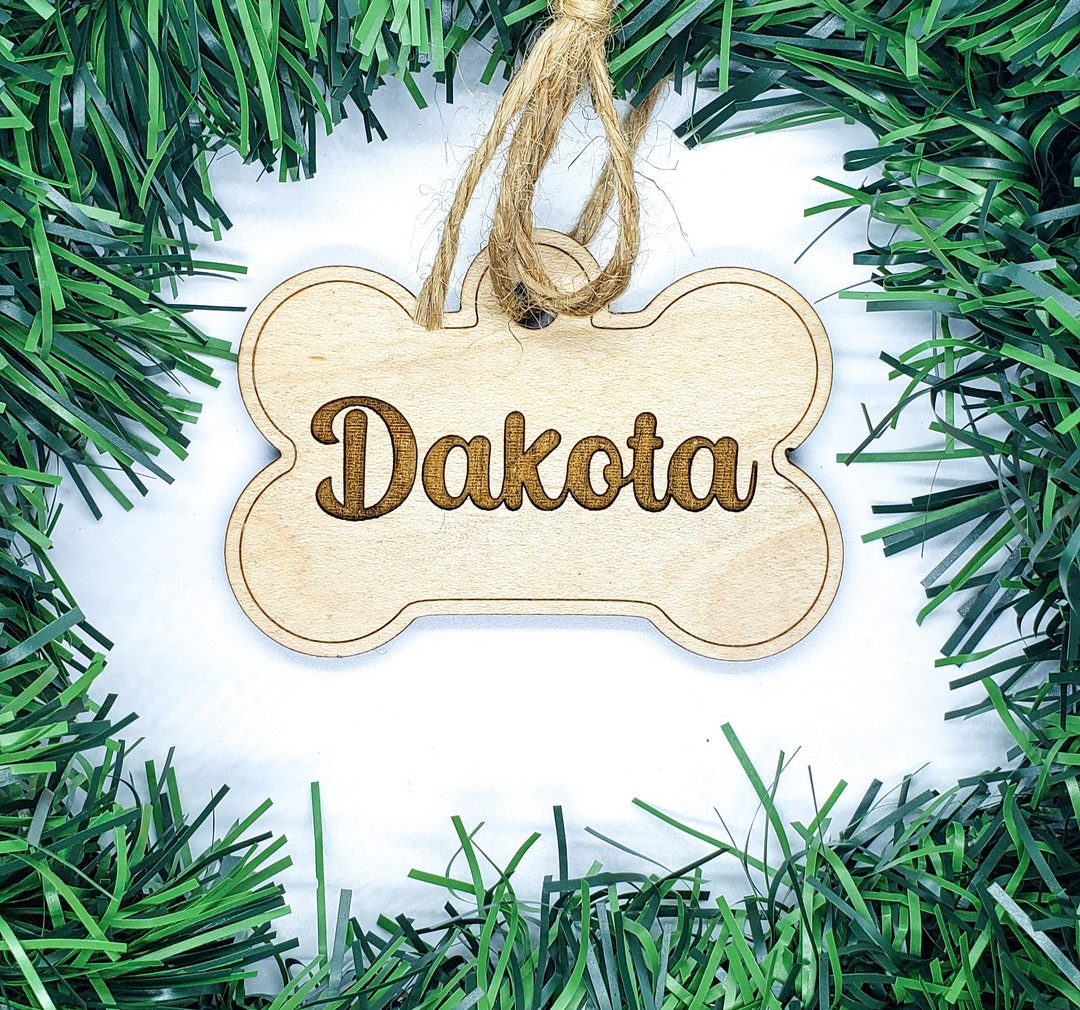 Custom Dog Bone Christmas Tree Ornament - Gift for Pet Owner - Dog ...