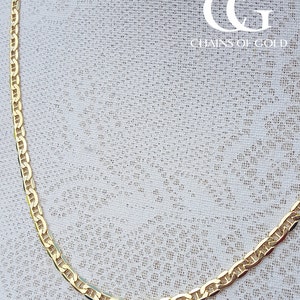 Men's 9ct Yellow Gold 4.8mm Rambo Anchor Chain Necklace - Etsy