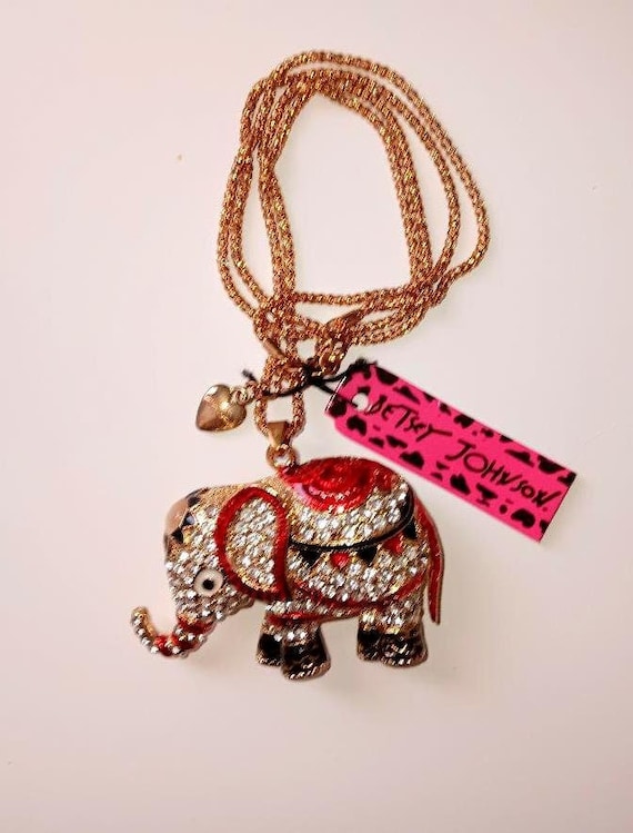 Betsey johnson elephant necklace store