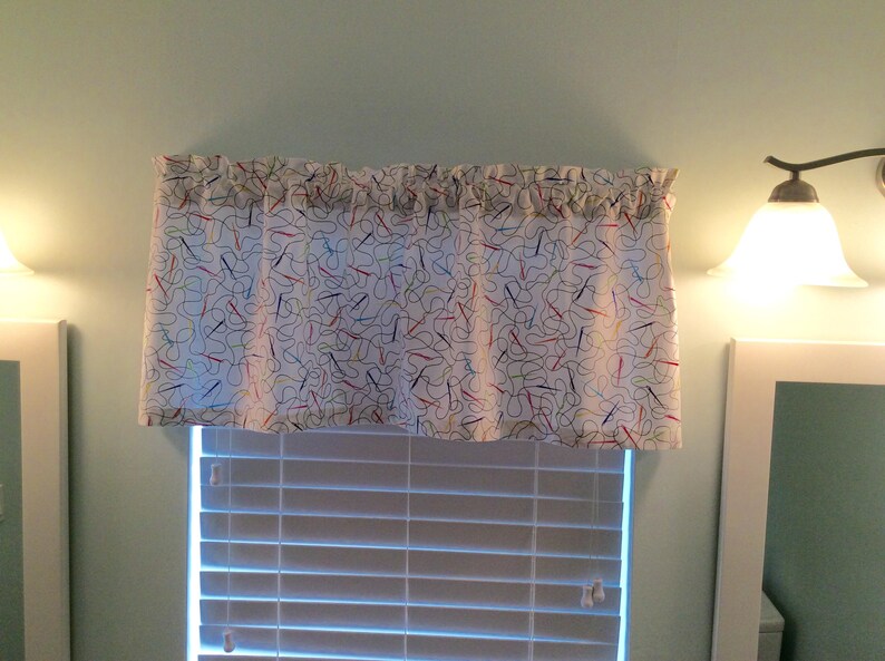 Needles and Thread Sewing Theme Window Valance | Etsy