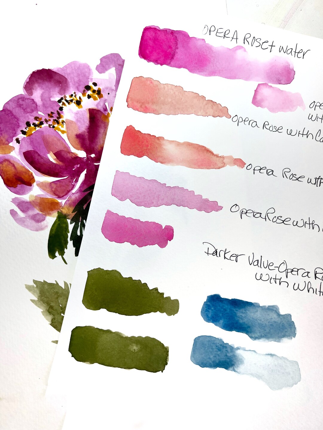 DIGITAL ONLY- Favorite Peony Watercolor Youtube Companion Worksheets - Etsy