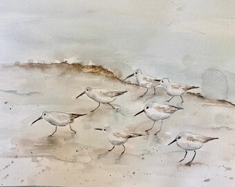 Sandpiper Canvas Art - Etsy