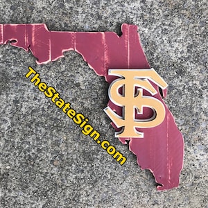 Beautifully Crafted Florida State University Sign With FS Logo - Etsy