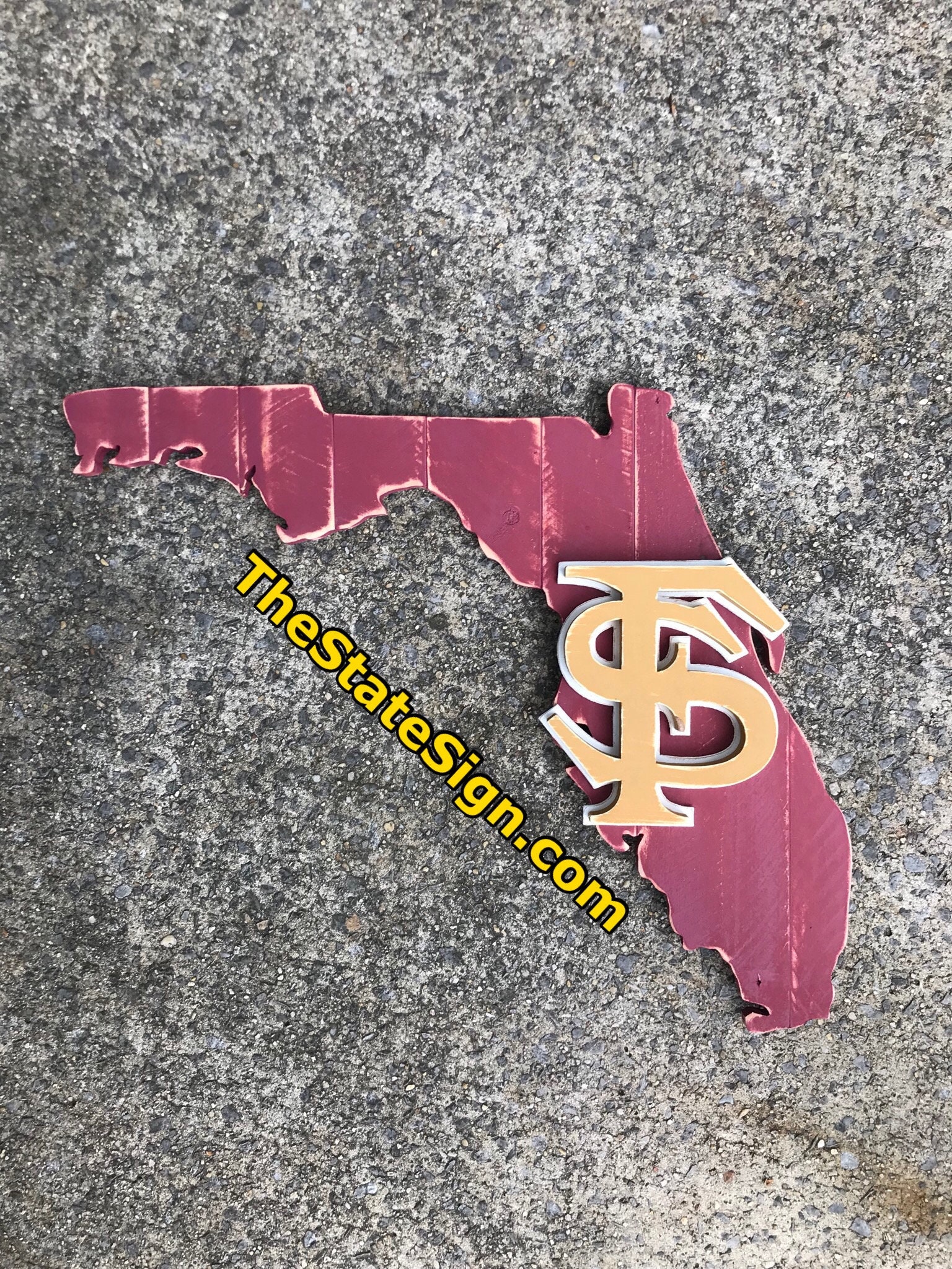 Beautifully Crafted Florida State University Sign With FS Logo - Etsy